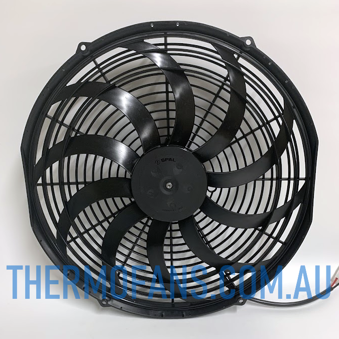 SPAL Thermo Pusher Fan - 16" / 406mm Skew 12V - 1959 CFM - 21.5Amps ...